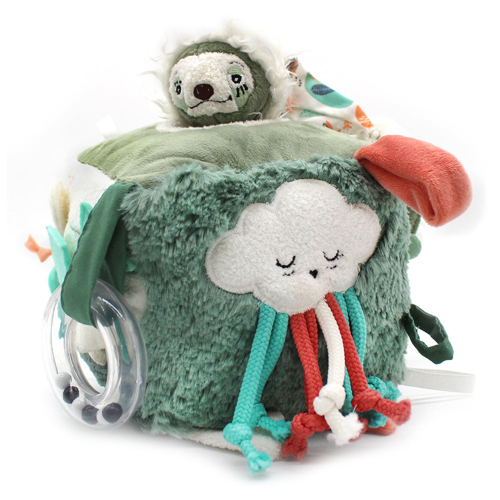 Activity cube toy baby awakening Chillos the sloth - Les Déglingos